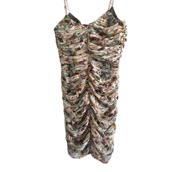 Boston Proper | Dresses | Boston Proper Bodycon Ruched Multi Color Mini ...